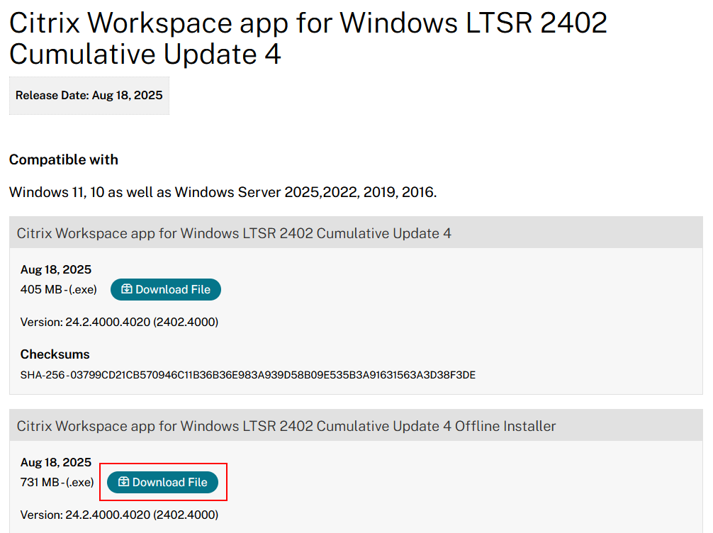AOD Citrix Workspace - Installation – AOD Cloud Services